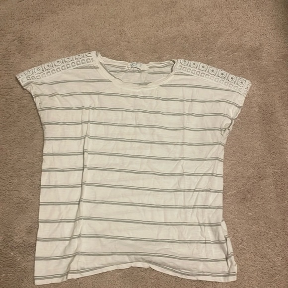 Primark | Shirts & Tops | Primark White And Silver Top To 12 Years Old ...